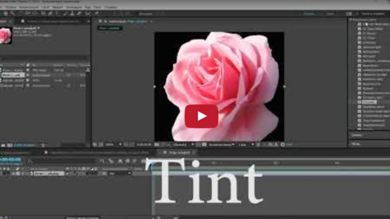 Хорошие Лекции - Эффект Оттенок Tint After Effects