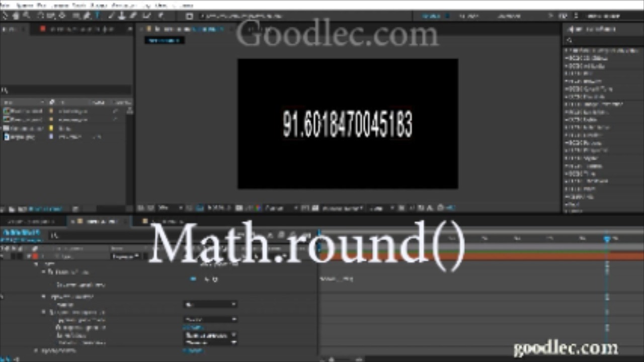 Хорошие Лекции - Выражения. Метод округления Math.round() After Effects